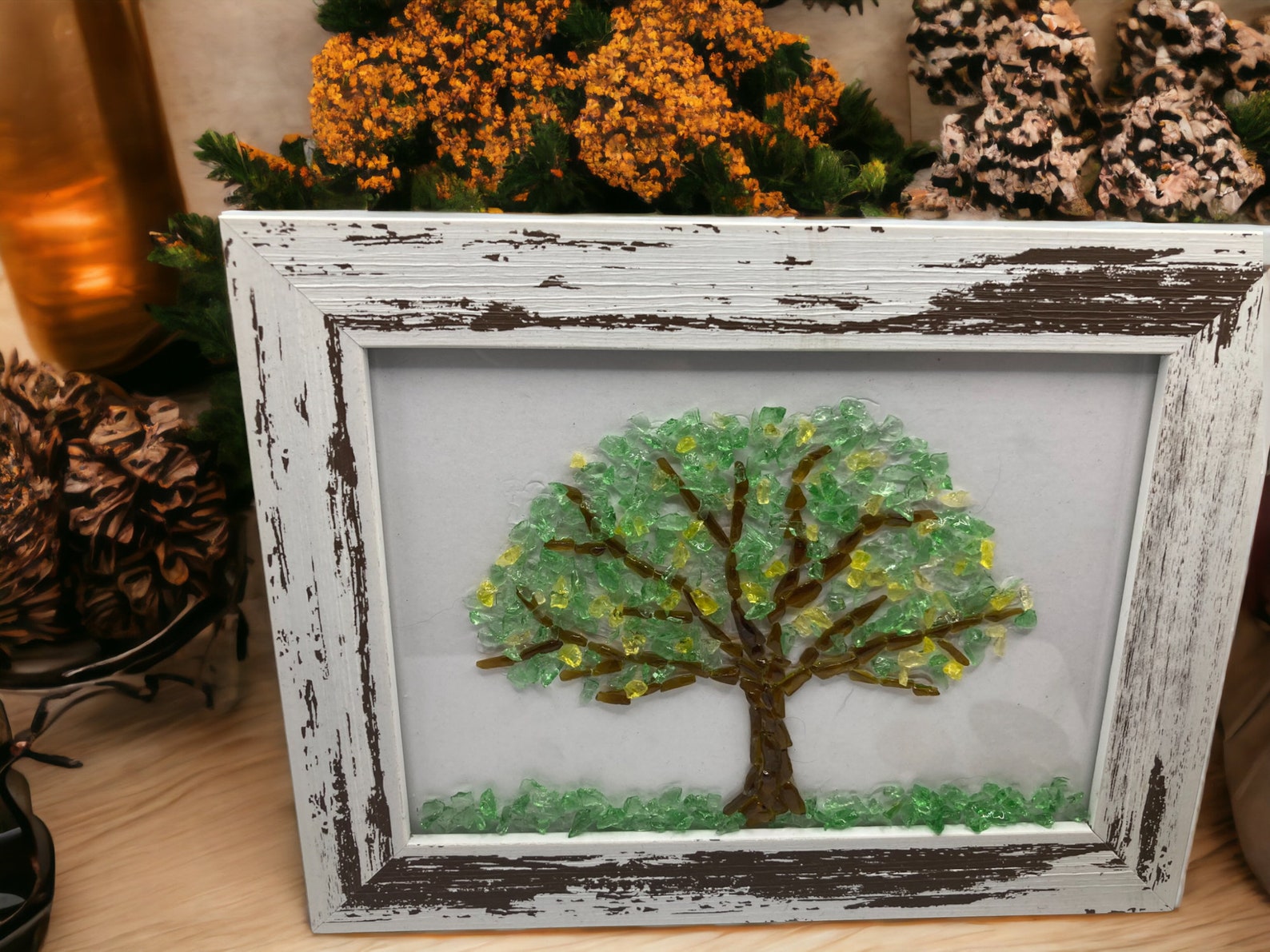 Summer Beach Sea Glass Tree/tree Wall Hanging/coastal Tree Sea Glass ...