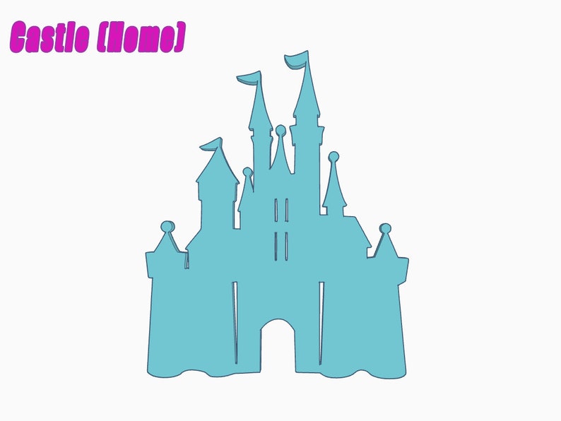 Mickey Castle Home Sign 3D STL SVG Files digital File Only for 3D ...
