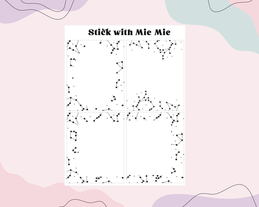 Star Constellation Box Overlays, Planner Stickers, Foil, Standard ...
