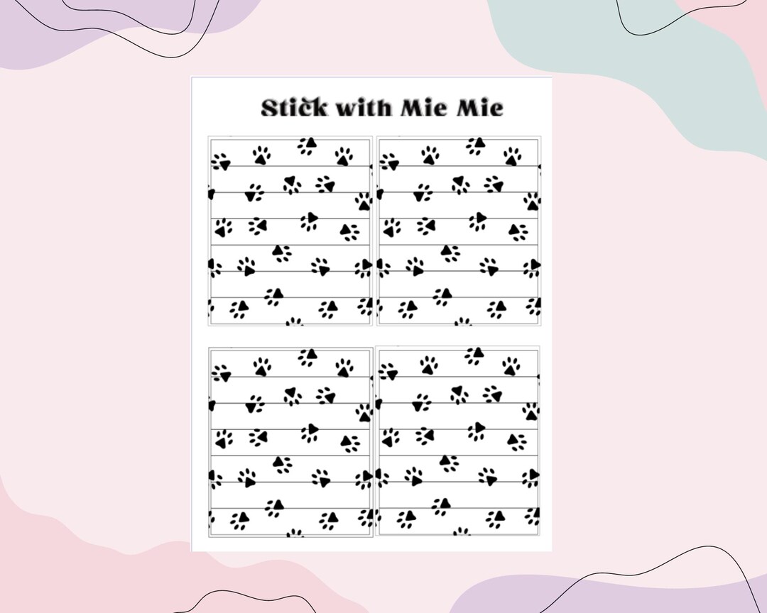 Paw Print Foil Header Overlays, Planner Stickers, Foil, Standard ...