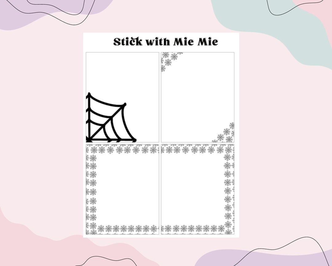 Web, Spider , Halloween, Foil Full Box Overlays ,foil Stickers ...