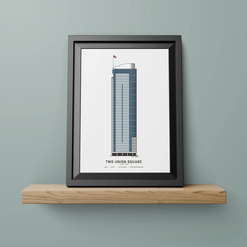 Two Union Square Portrait Seattle Series - Etsy