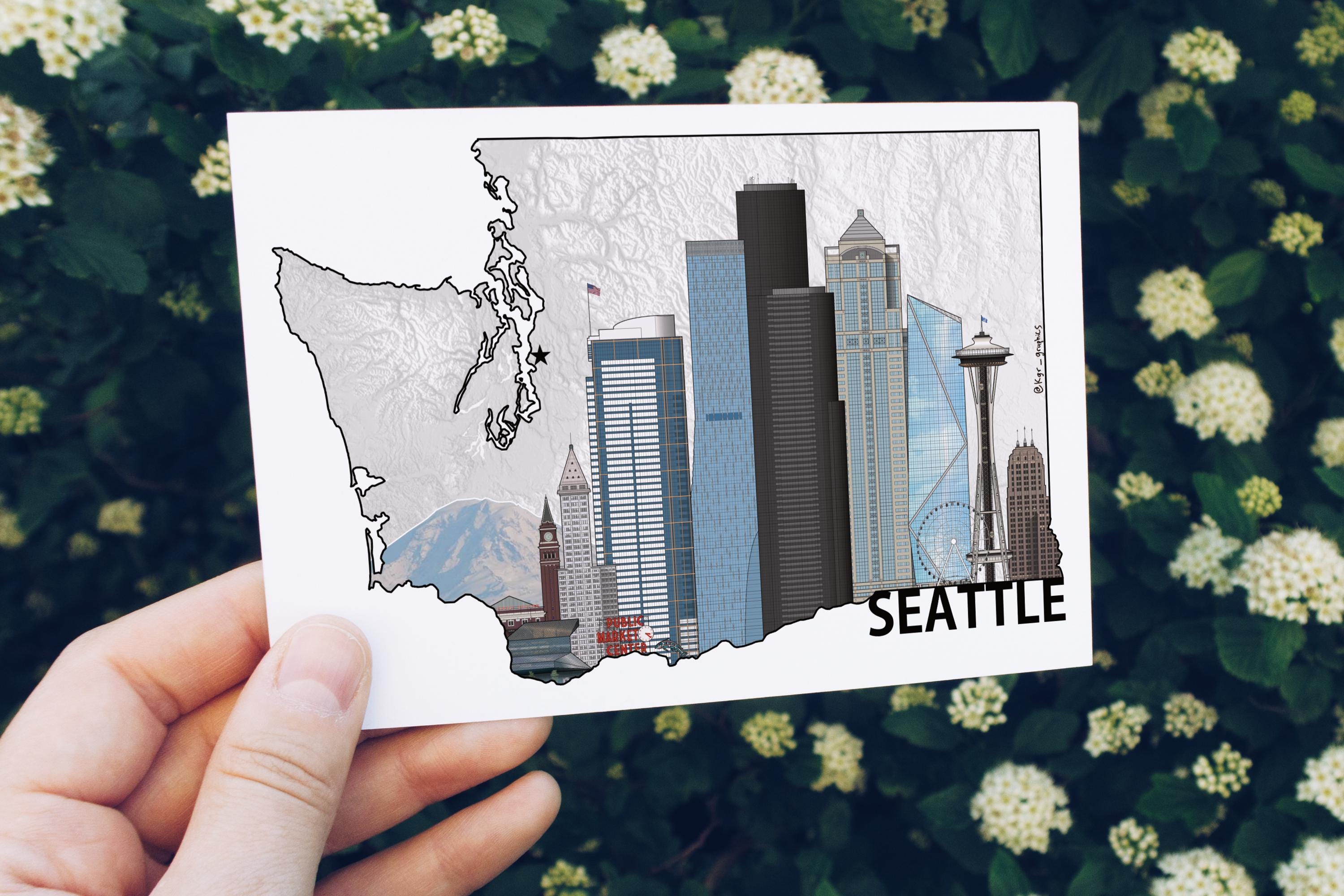 Seattle Architecture Postcards - Set of 4 - Etsy