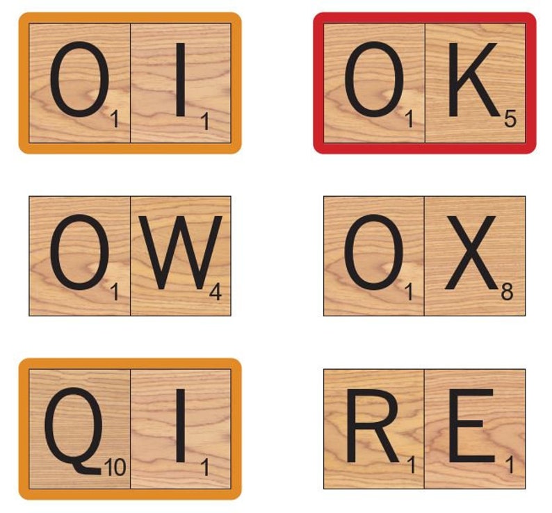 2 Letter Scrabble Words Poster Etsy