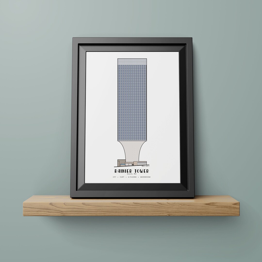 Rainier Tower Portrait - Seattle Series - Etsy