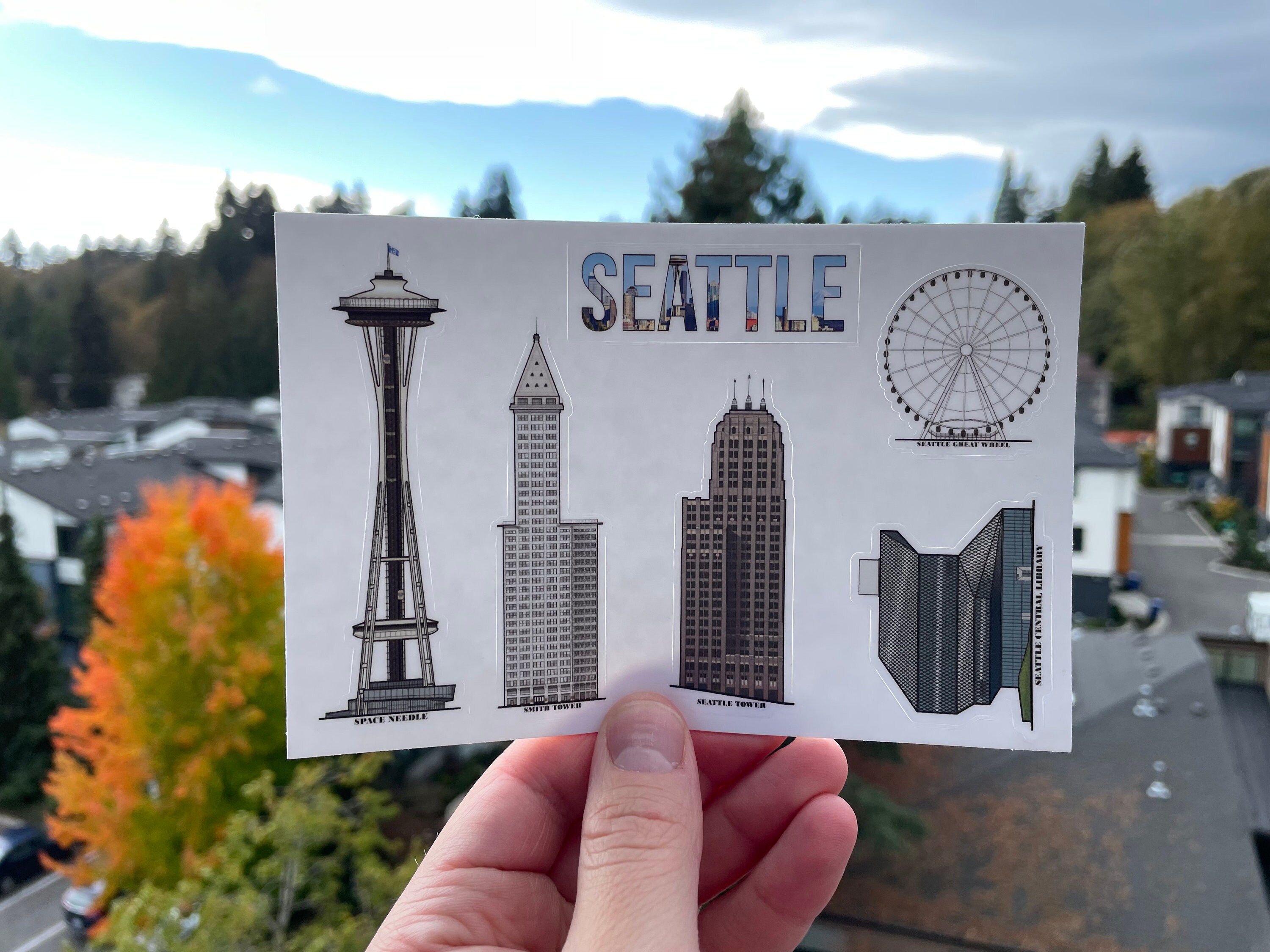 Seattle Architecture Sticker Pack - Etsy