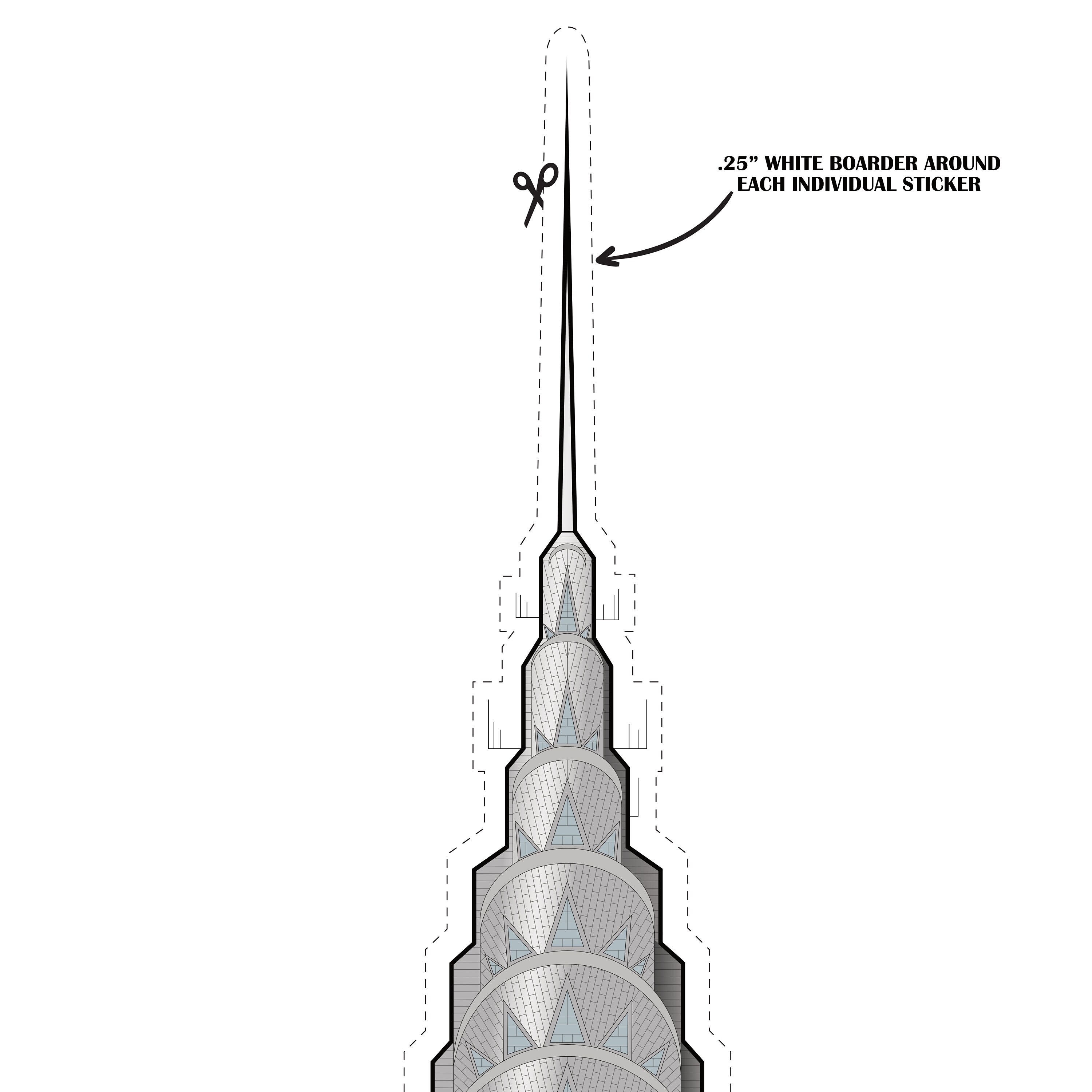 NYC Art Deco Building Stickers 3-pack - Etsy