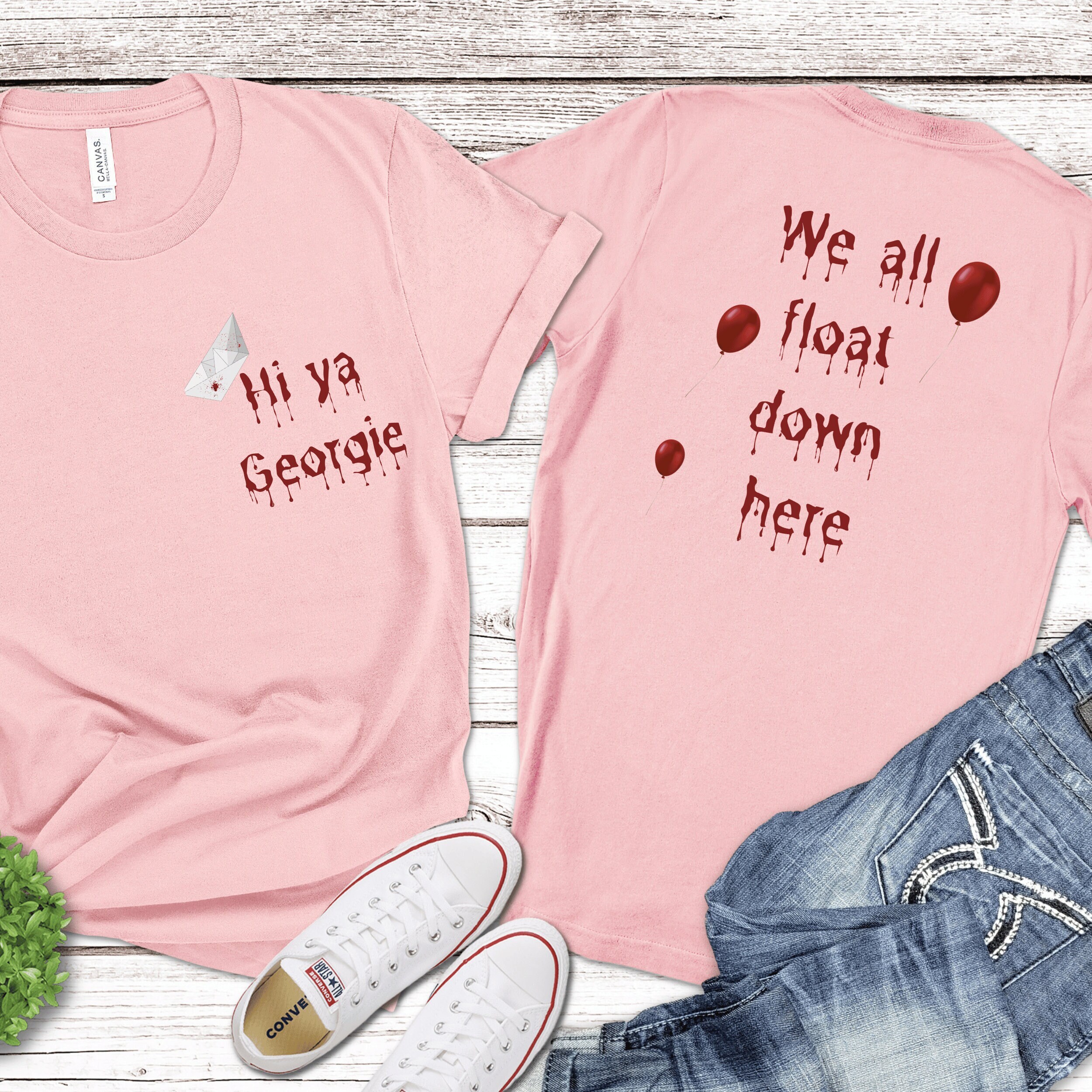 We All Float Down Here Horror Clown Shirt Hi Ya Georgie - Etsy