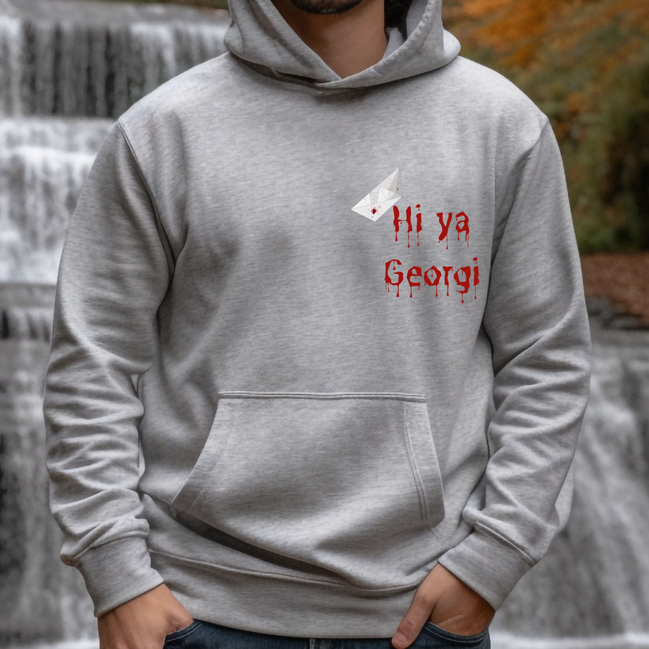 We All Float Down Here Horror Clown Sweatshirt Hi Ya Georgie - Etsy