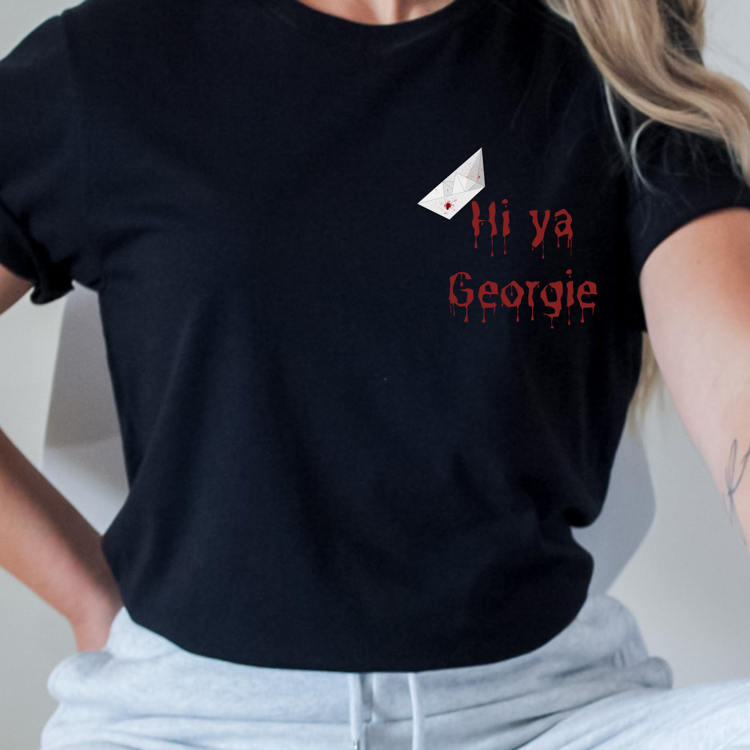 We All Float Down Here Horror Clown Shirt Hi Ya Georgie - Etsy