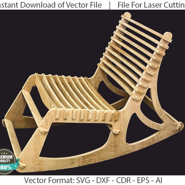 Rocking Chair Dxf - Etsy