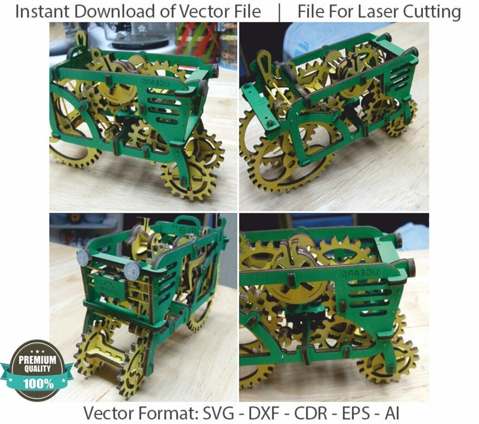 Tractor Laser Cut File SVG DXF Vector Plans Cnc Cut Laser | Etsy