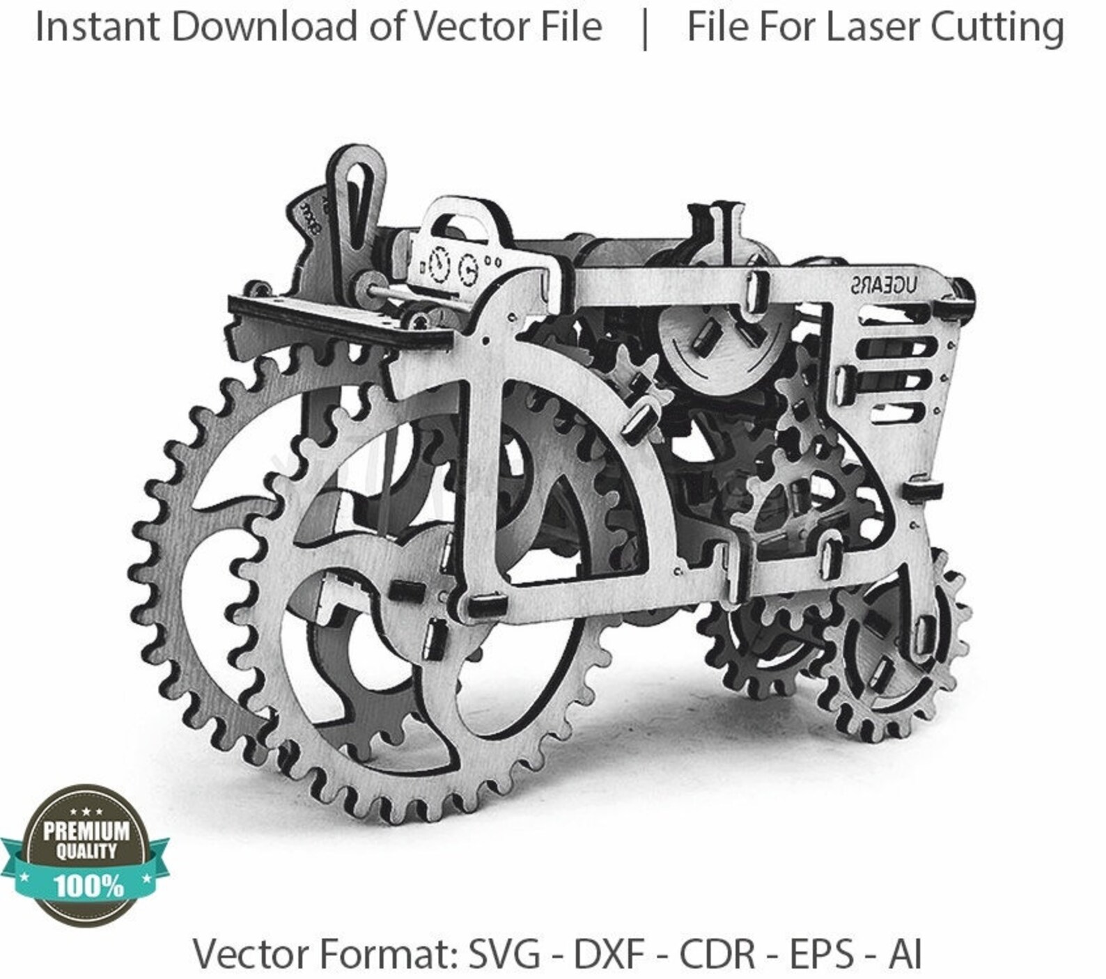Tractor Laser Cut File SVG DXF Vector Plans Cnc Cut Laser - Etsy