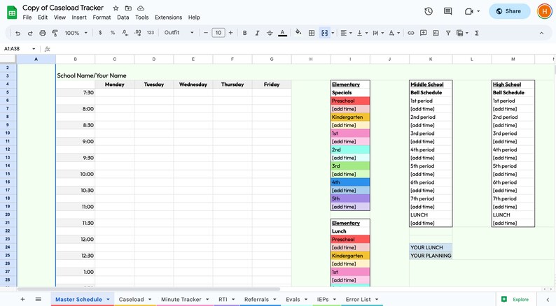 NEW Ultimate Caseload Tracker for Speech Therapists/teachers/special ...