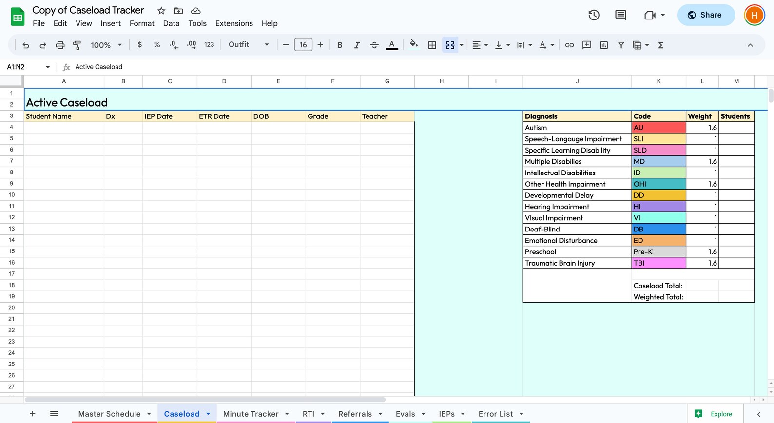 NEW Ultimate Caseload Tracker for Speech Therapists/teachers/special ...