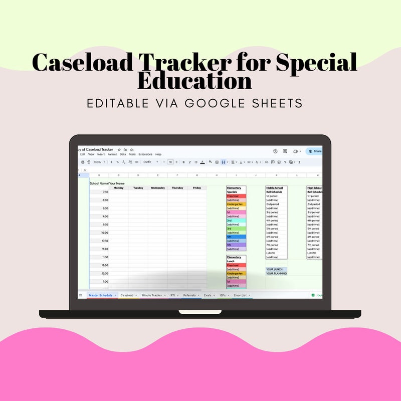 Caseload Spreadsheet - Etsy