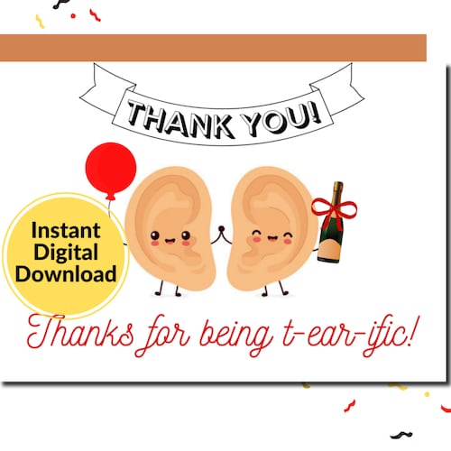 Printable Audiology Greeting Card Instant Download Hearing - Etsy