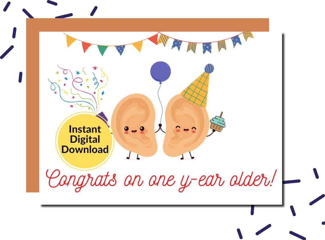 Funny Audiology ENT Birthday Card/Ear Pun Printable | Etsy