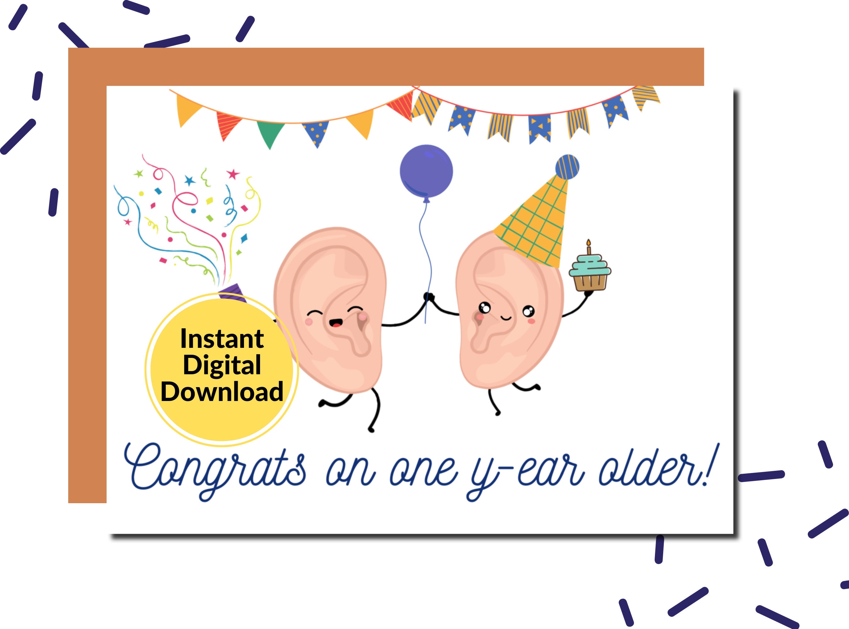Funny Audiology ENT Birthday Card/ear Pun Printable Card/instant ...