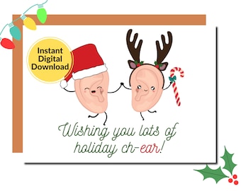 Audiology ENT Thank You Card/audiology Thank You Card/ear Pun Printable ...
