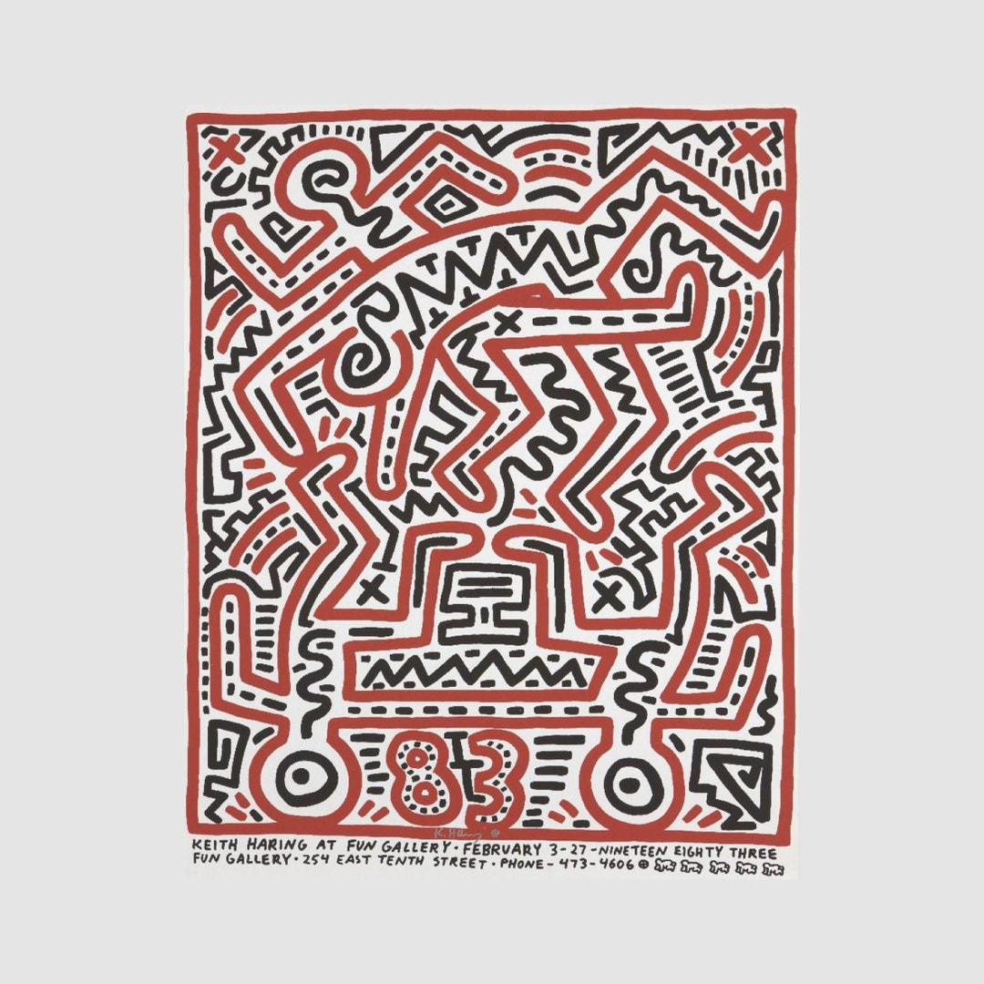 KEITH HARING '83' Hand Signed Original Exhibition - Etsy