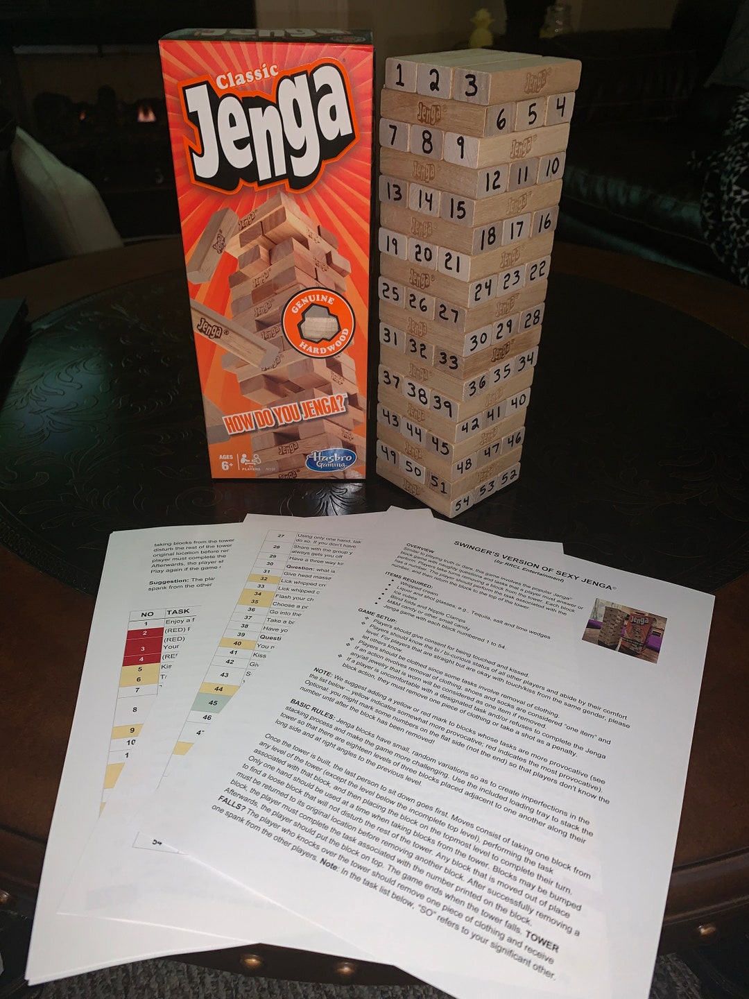 Erotic Adult Party Game for Adventurous Couples Sexy Swinger Jenga - Etsy
