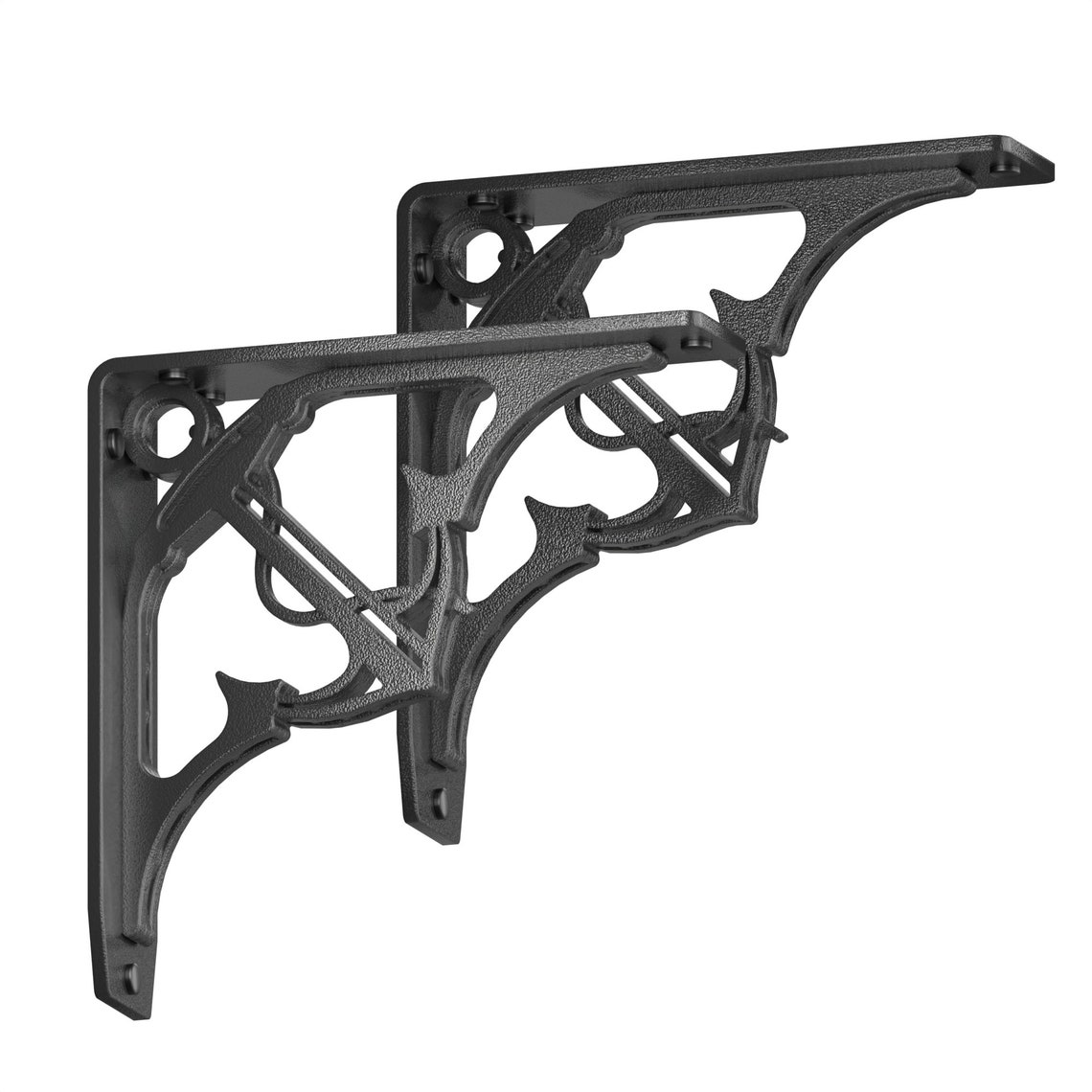 STARBY Heavy Duty Handmade Steel Shelf Brackets 2 Pack - Etsy