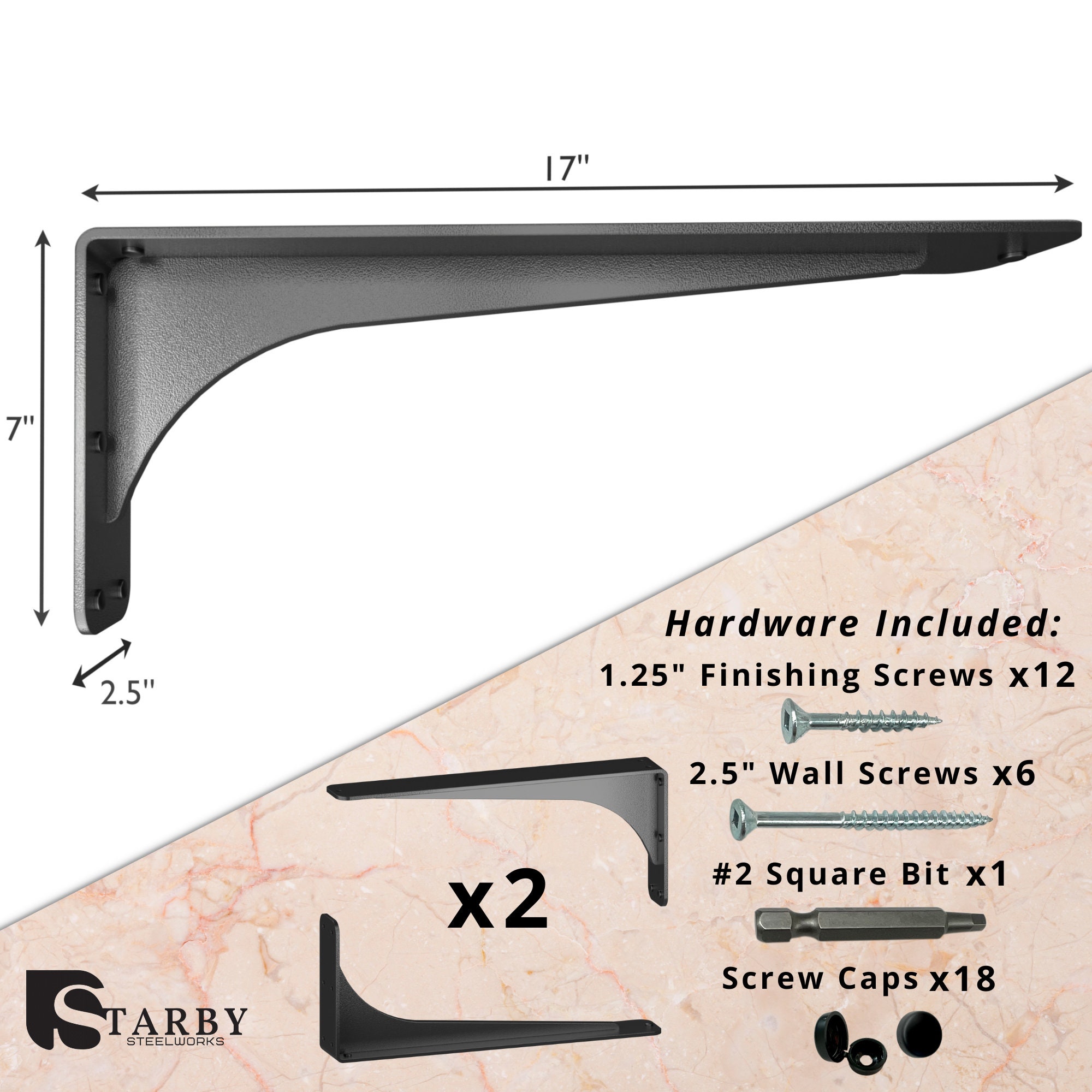 Heavy Duty Countertop Brackets, Welded Granite Countertop Support Shelf ...