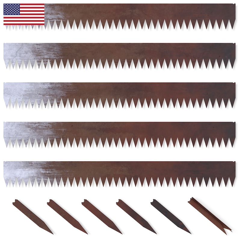 Corten Steel Landscape Edging, Weathered Rust Landscape Edging, Cor-ten ...