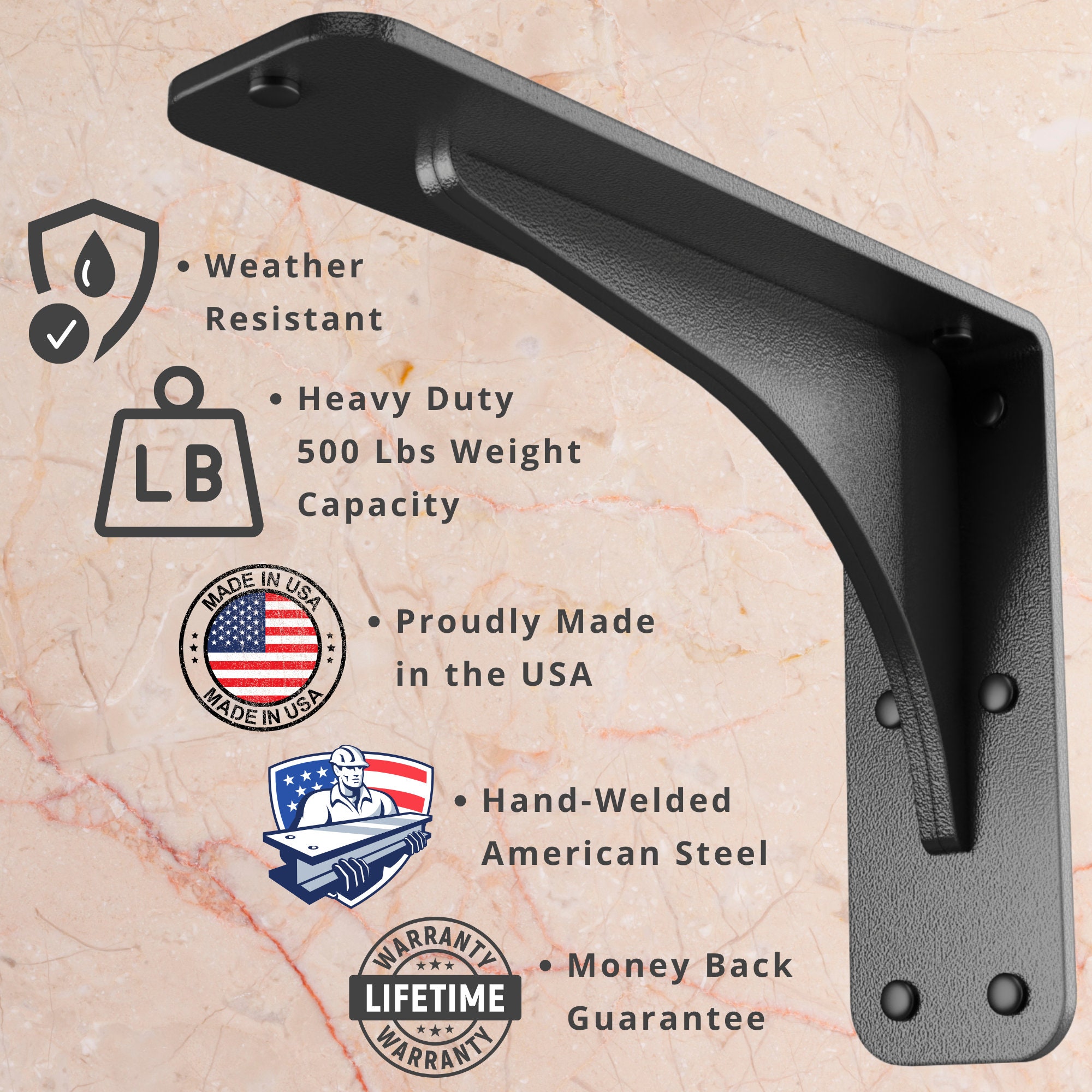 Heavy Duty Countertop Brackets, Welded Granite Countertop Support Shelf ...