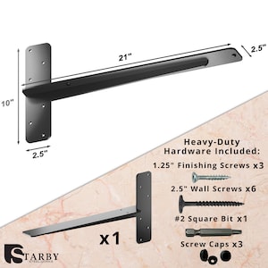 Heavy Duty Floating Shelf Bracket, Strong Invisible Floating Countertop ...