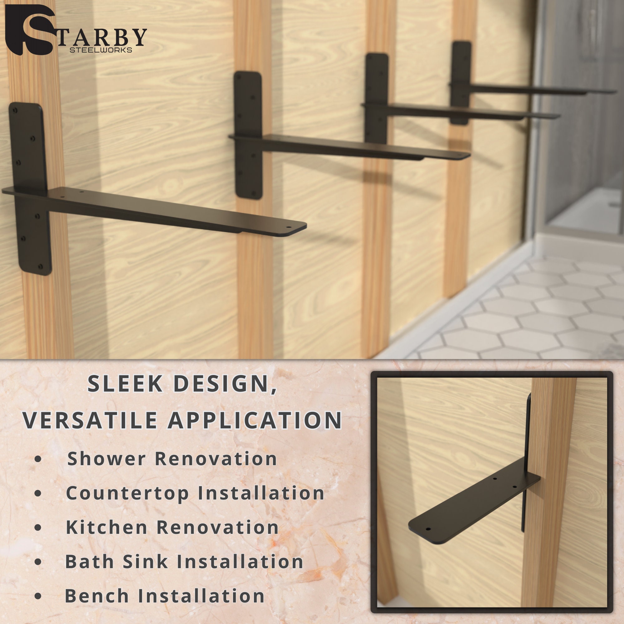 Ultimate Heavy-duty Floating Granite Bracket Strong - Etsy