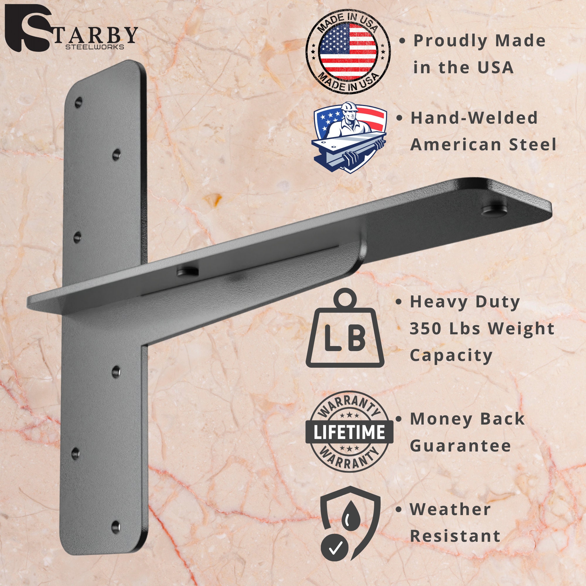 Ultimate Heavy-duty Floating Granite Bracket Strong, Invisible Support ...