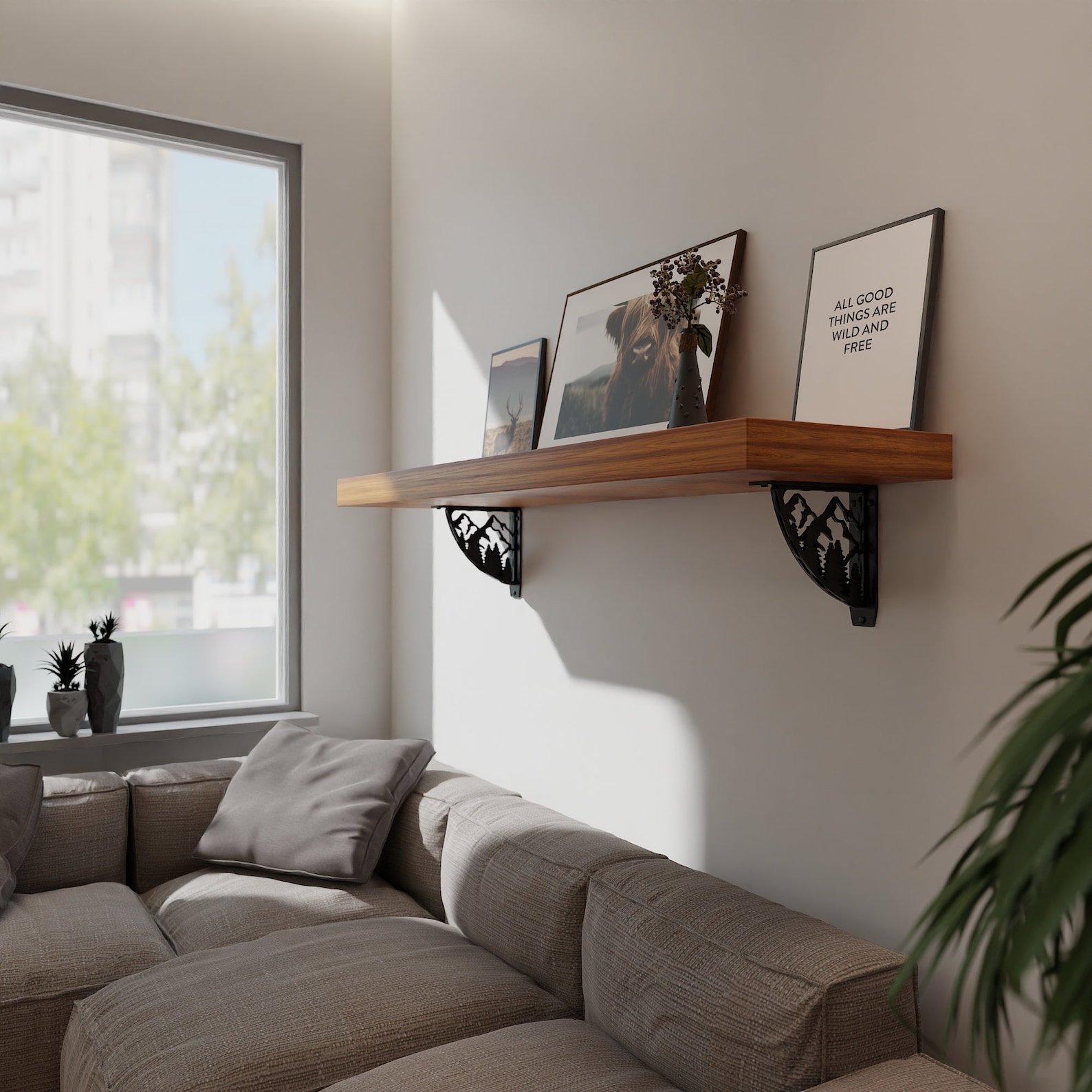 Metal Shelf Brackets, Modern Corbel Shelf, Contemporary Brackets for ...