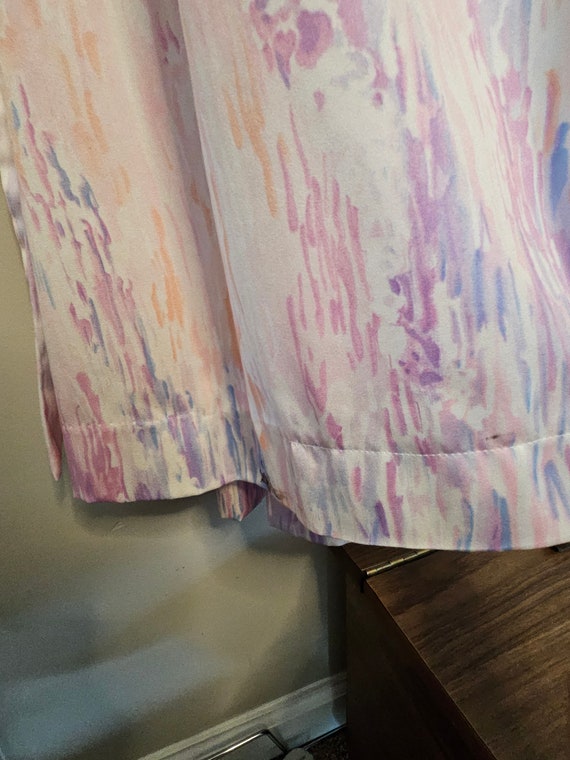 Christian Dior Vintage Watercolor Pastel Robe - Gem