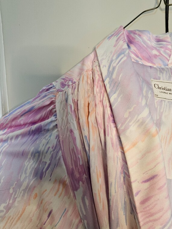 Christian Dior Vintage Watercolor Pastel Robe - Gem