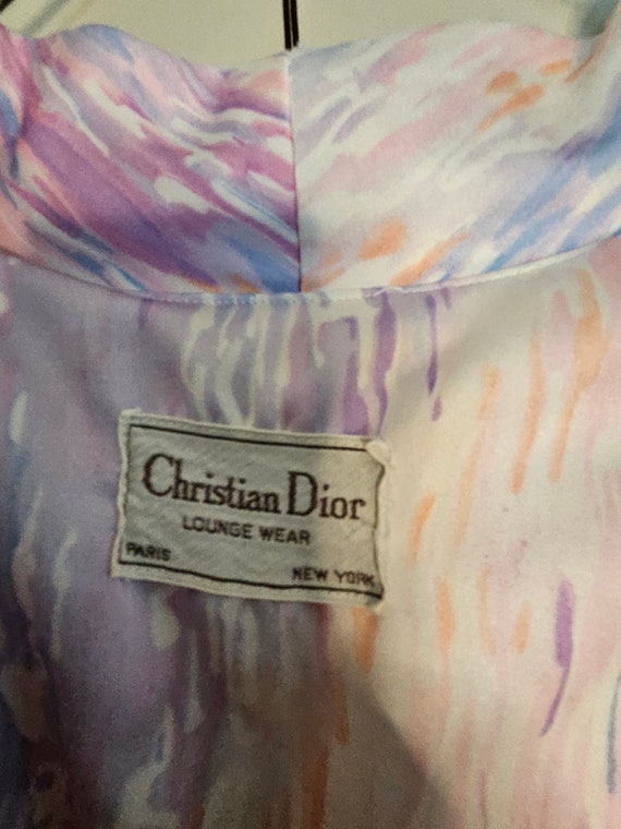 Christian Dior Vintage Watercolor Pastel Robe - Gem