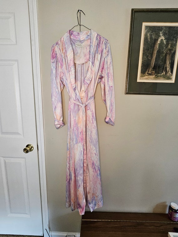 Christian Dior Vintage Watercolor Pastel Robe - Gem