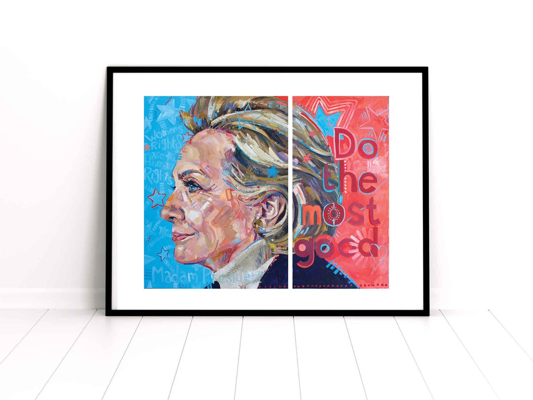 Hillary Clinton - Signed, LIMITED, Fine Art Print. Giclee. "madam ...