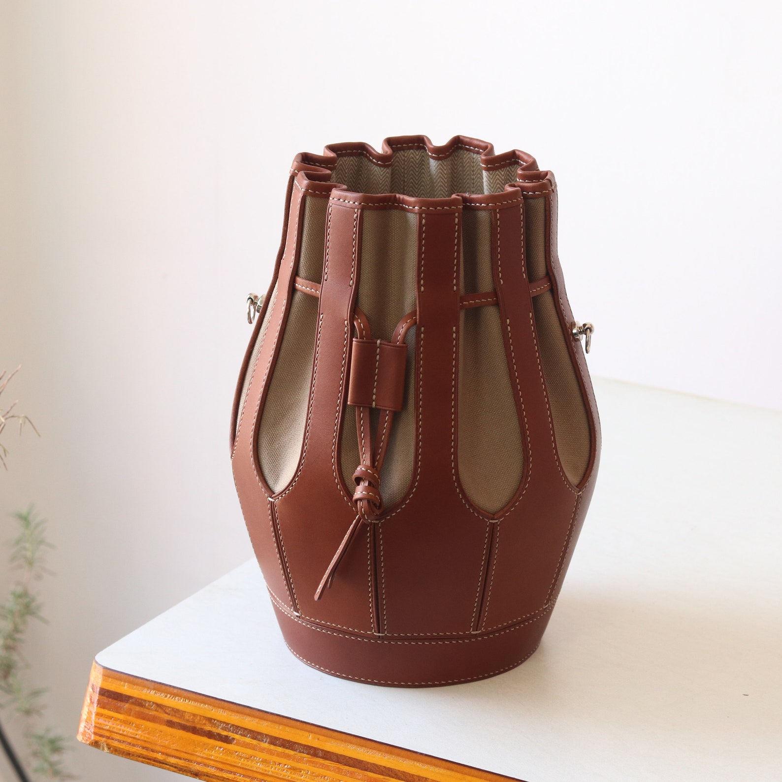 Canvas&leather Bucket Bag PDF Pattern - Etsy