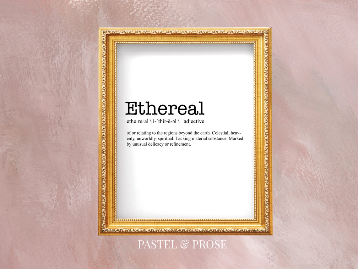 Ethereal Dictionary Definition PDF JPG Instant Download Home | Etsy