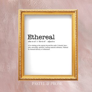 Ethereal Dictionary Definition PDF JPG Instant Download Home - Etsy
