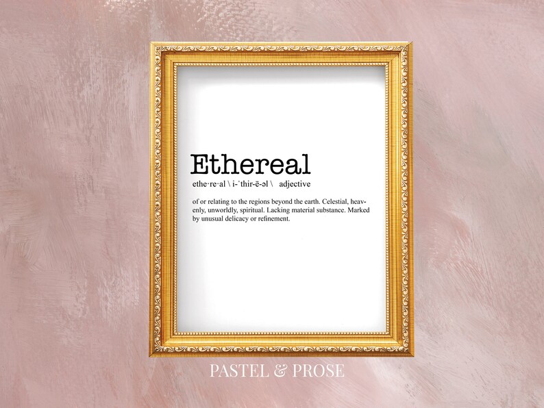 Ethereal Dictionary Definition PDF JPG Instant Download, Home Decor ...