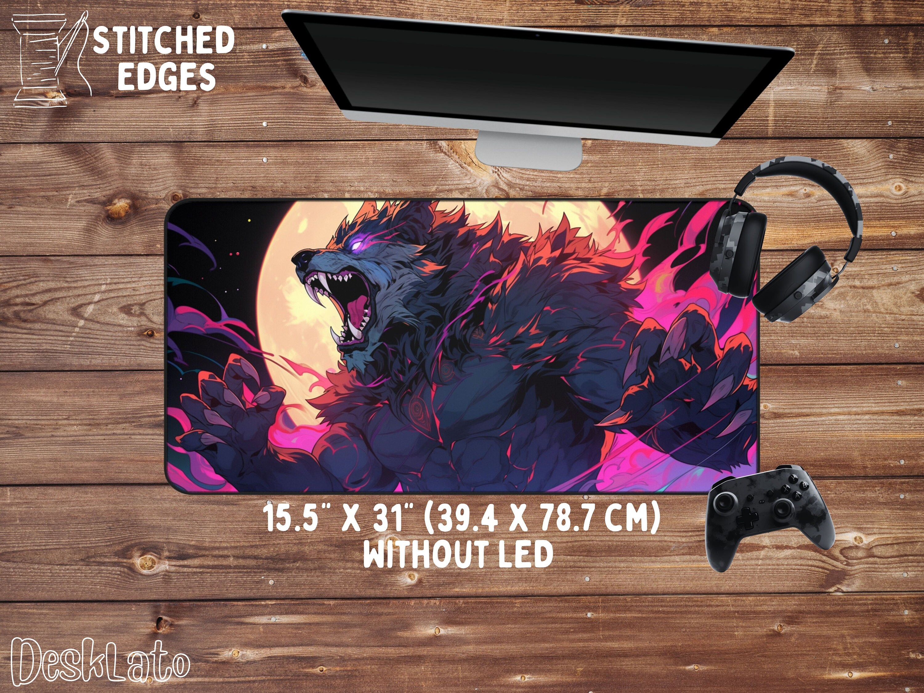 Werewolf Mouse Pad | Werewolf Desk Pad | Large Gamer Mouse Pad ...