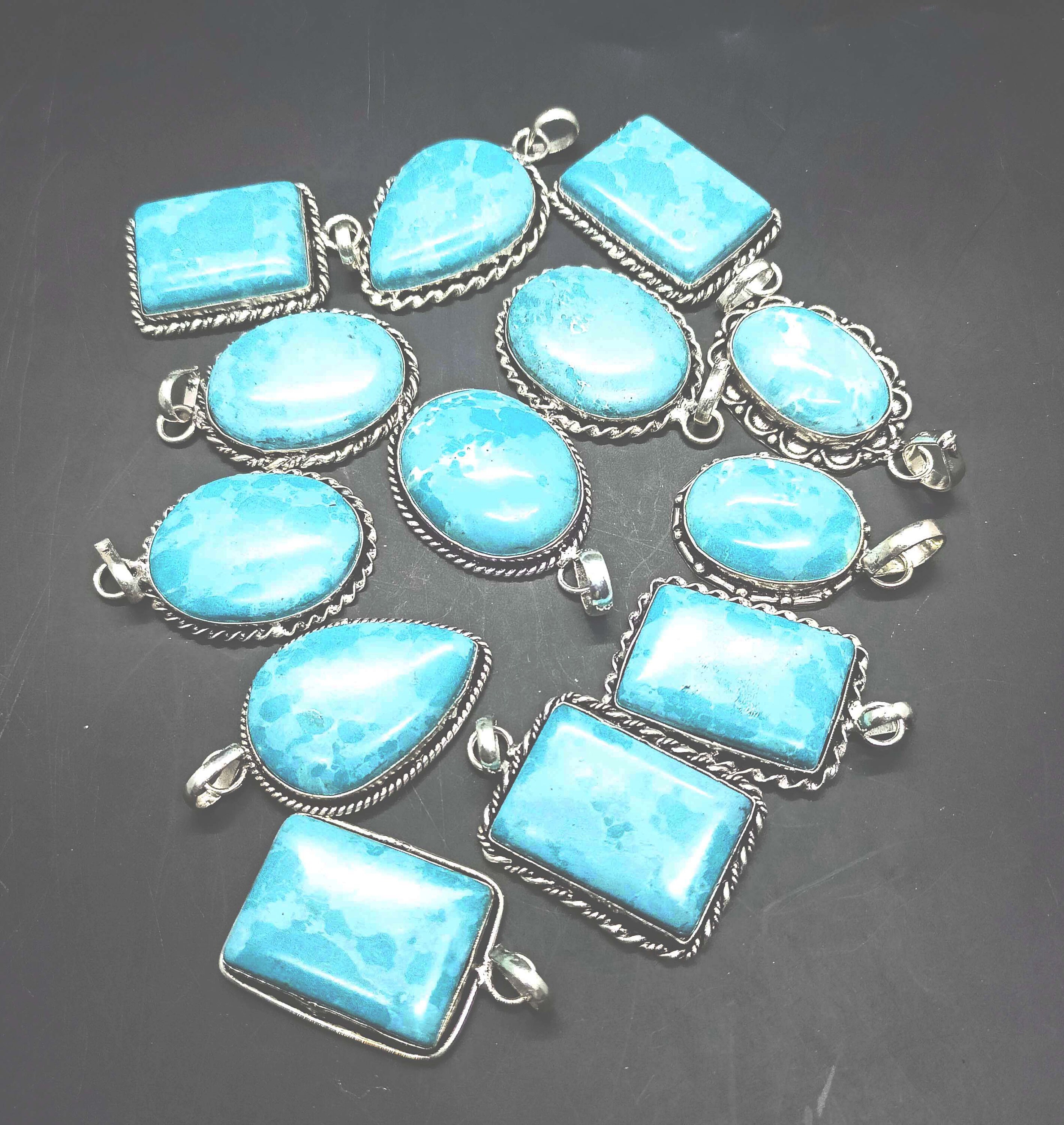 Blue Larimar Gemstone Pendant Lots Available In Best Wholesale | Etsy