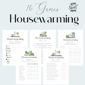 Housewarming Party Games Printable New House Party Games Housewarming ...