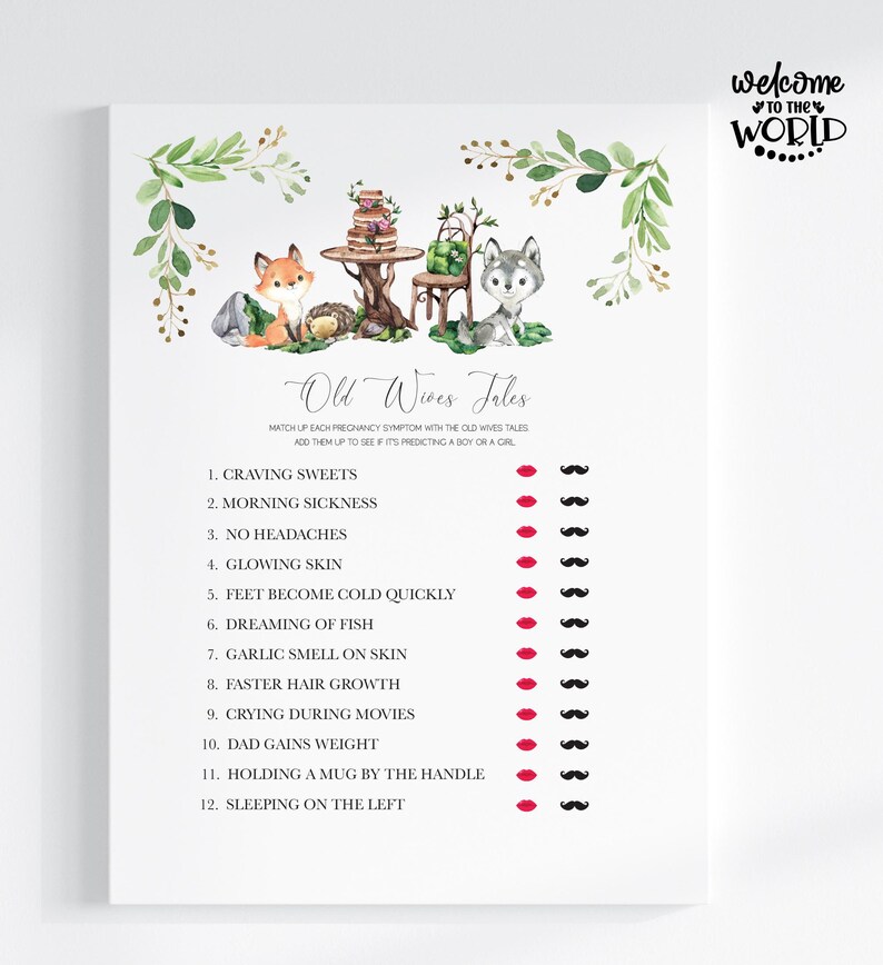 Woodland Baby Shower Printable Game, Woodland Theme, Baby Shower Forest ...