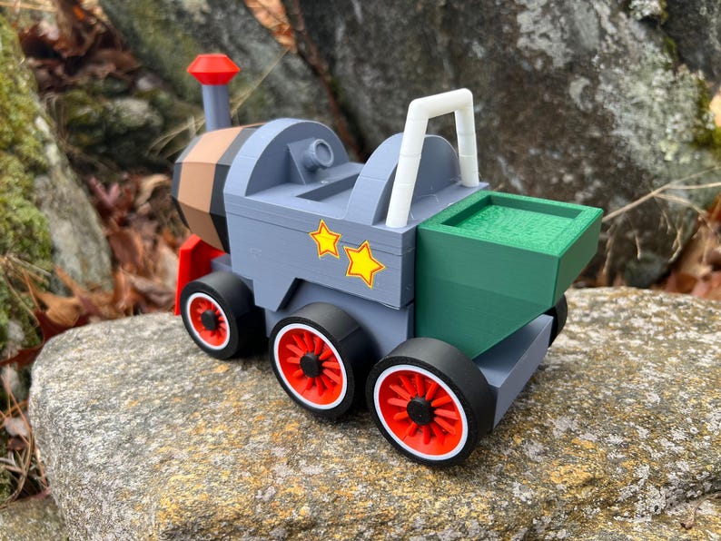 3D Printed Barrel Train, Mario Kart Collectible, Rolling Wheels - Etsy