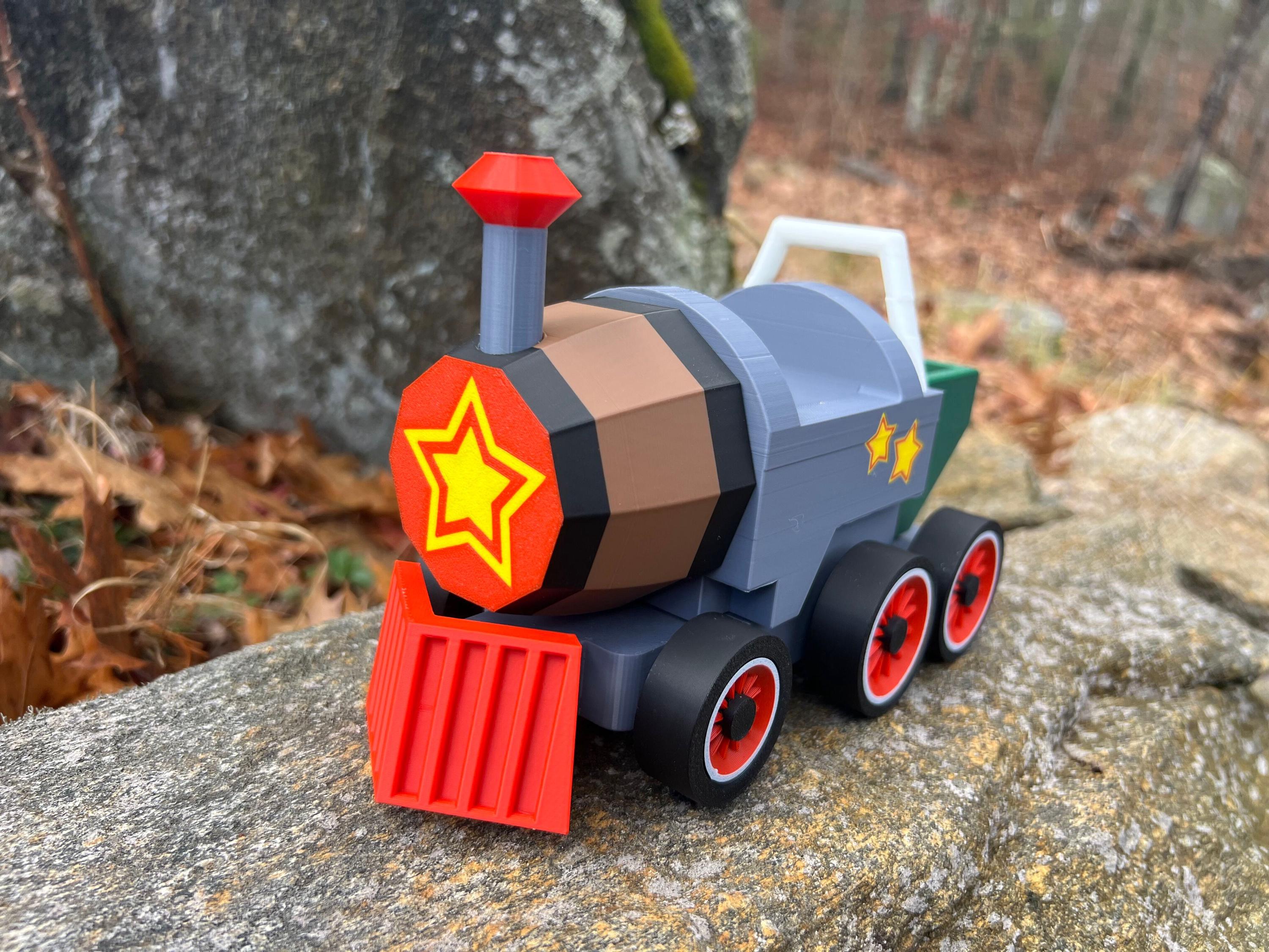 3D Printed Barrel Train, Mario Kart Collectible, Rolling Wheels - Etsy