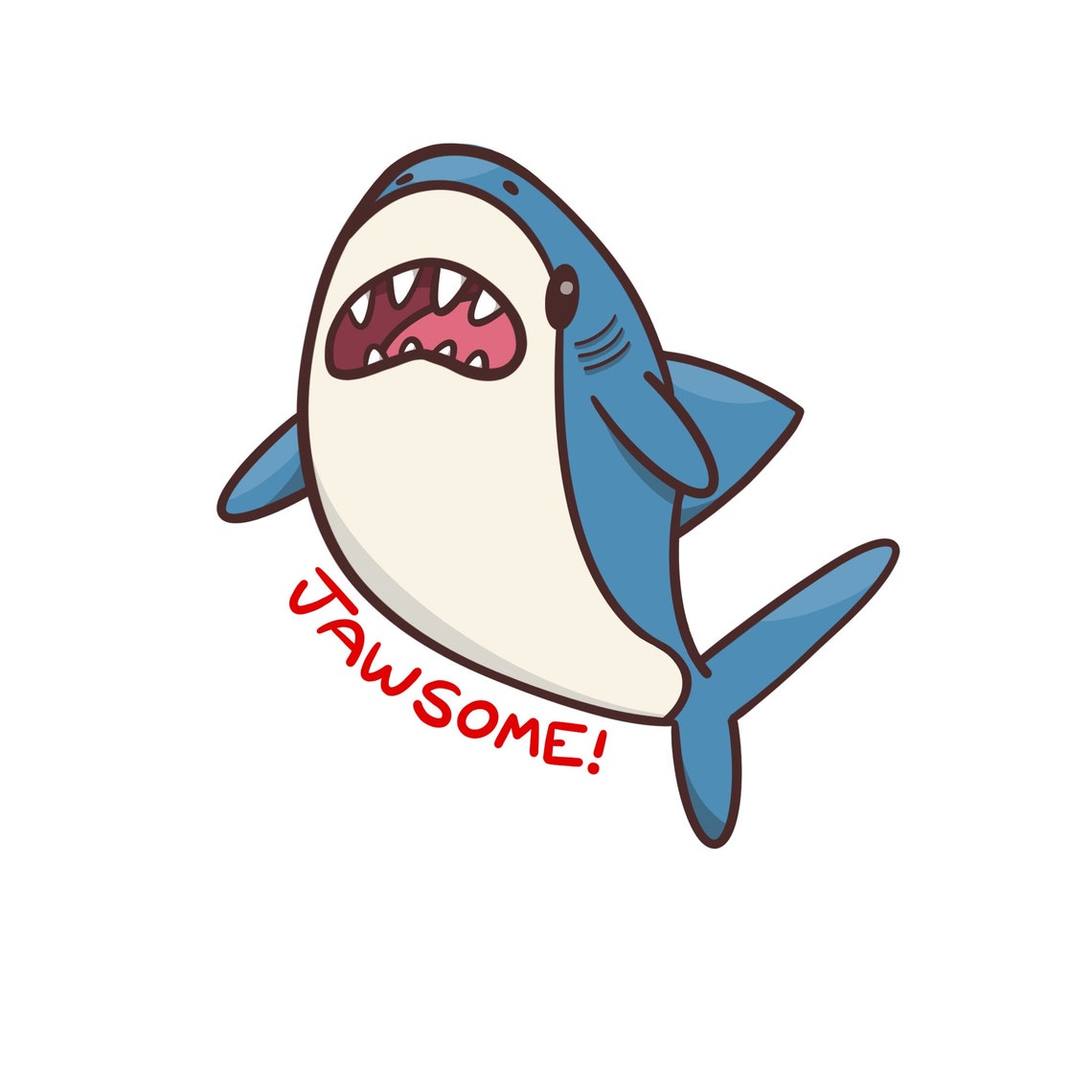 Jawsome! Shark Sticker - Etsy